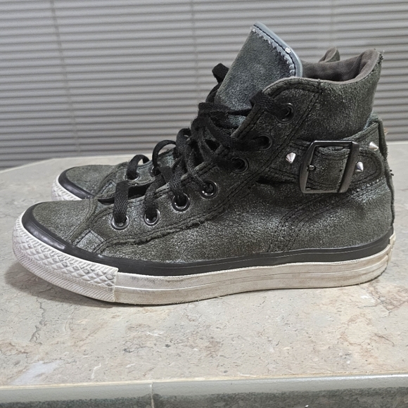 Converse | Shoes | Leather Chuck Taylor All Star High Top With Spiked ...